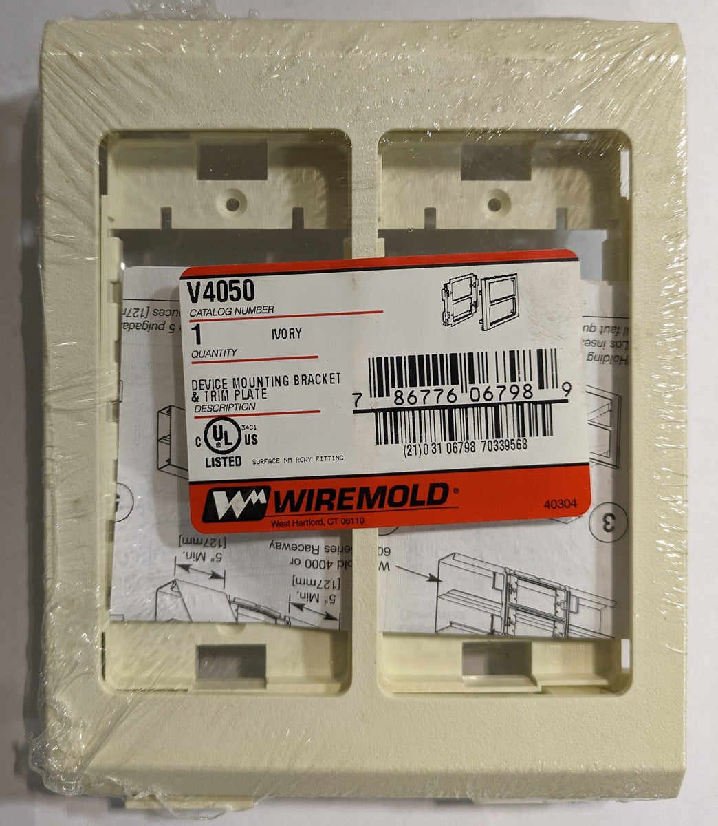 Wiremold V4050 : Device Mounting Bracket and Trim Plate, Ivory – Ohio ...
