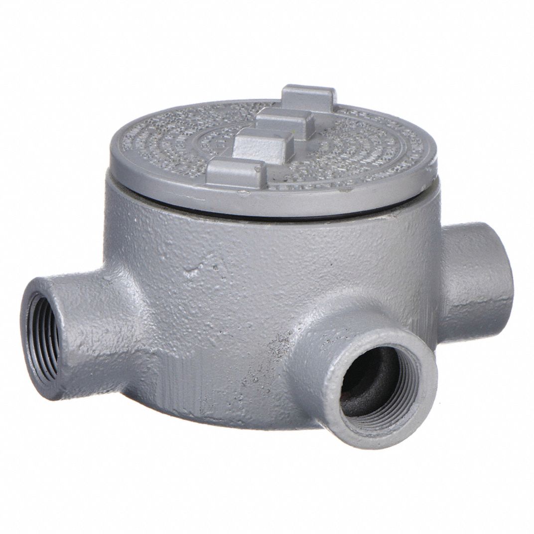 Appleton GRX100 : 1'' Conduit Outlet Box, 4 Hubs, Explosion-Proof ...